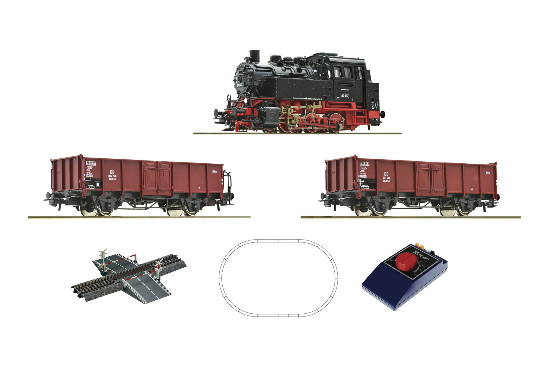 Set de start tren marfa, DB, Roco, scara H0 (1:87)